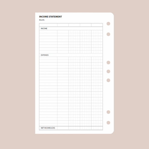 Income Statement Planner Pages | Tonya Plans – TonyaPlans