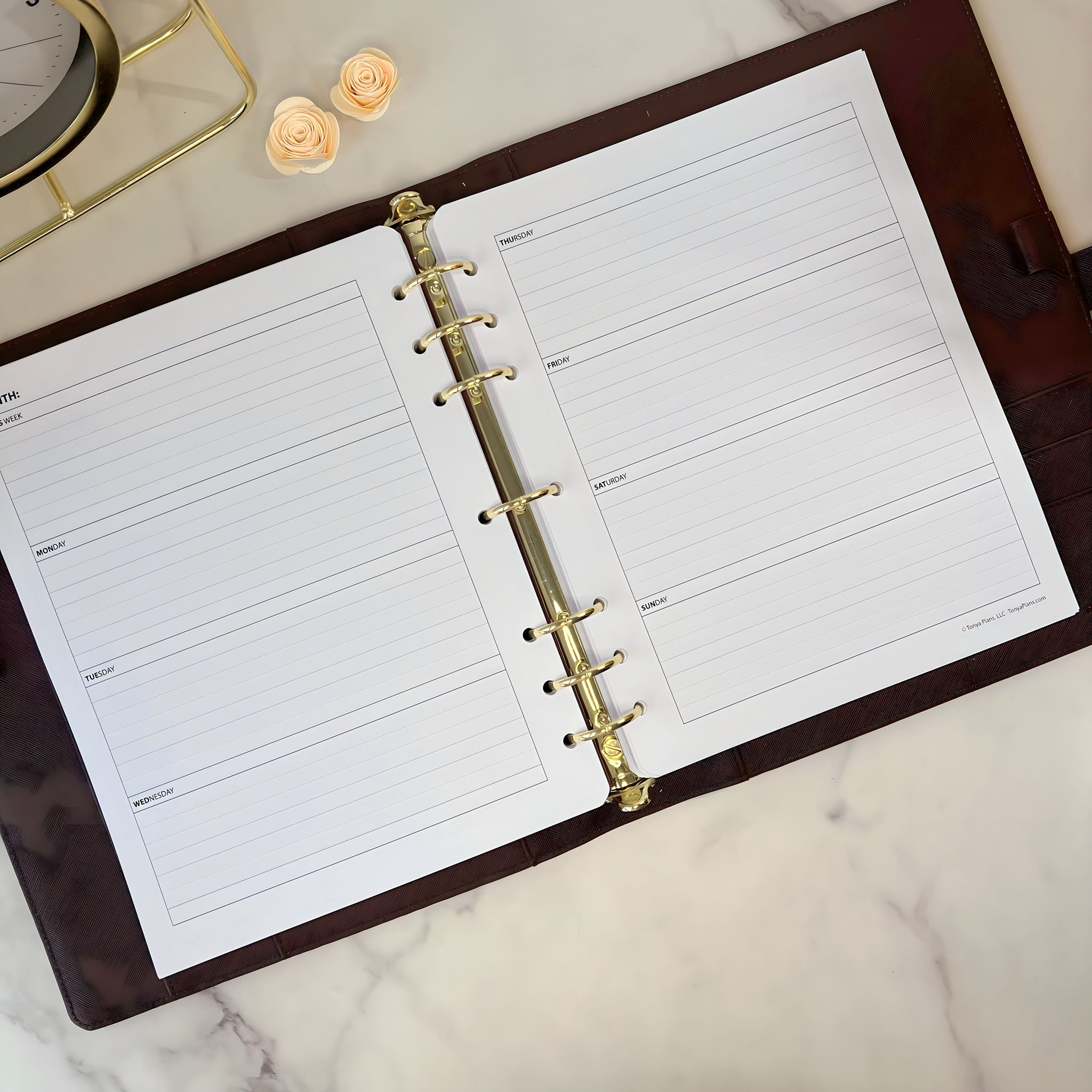 Monarch - Undated TP Weekly Ring-Bound Planner Inserts – TonyaPlans