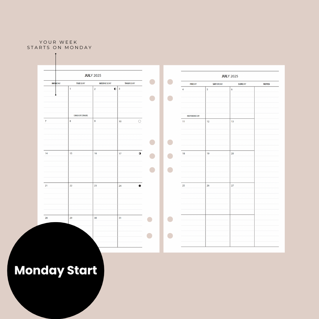 TP Ring-Bound Planner Inserts 2025-2026 | Tonya Plans – TonyaPlans