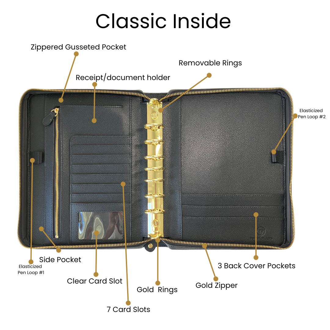 Nico Leather Zipper Binder – TonyaPlans