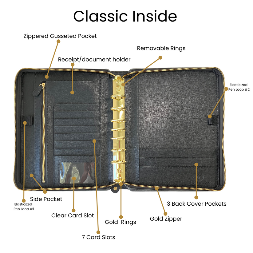 Nico Leather Zipper Binder – TonyaPlans